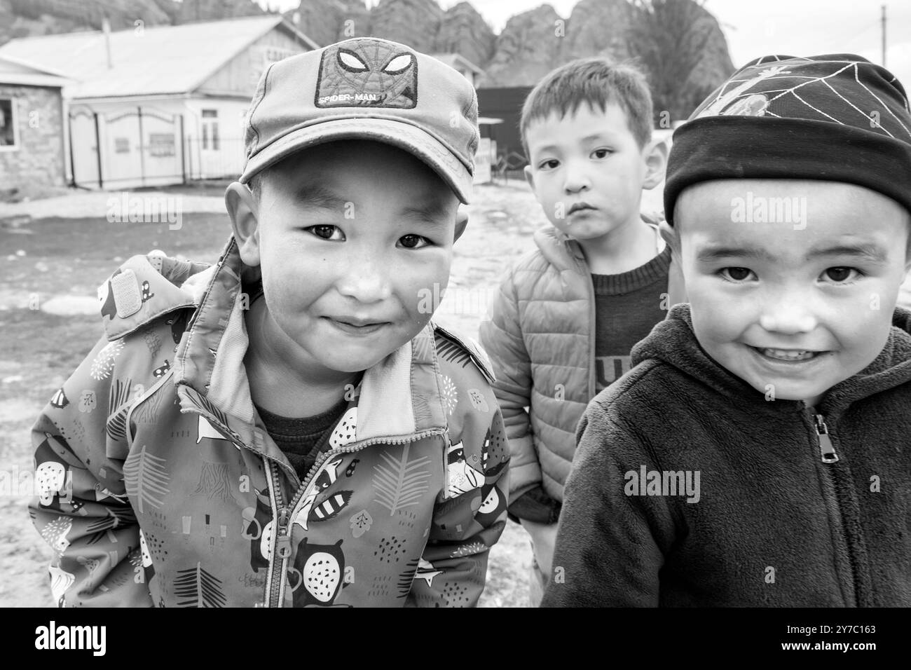 Kyrgyzstan, Djety-Oguz village, children Stock Photo - Alamy