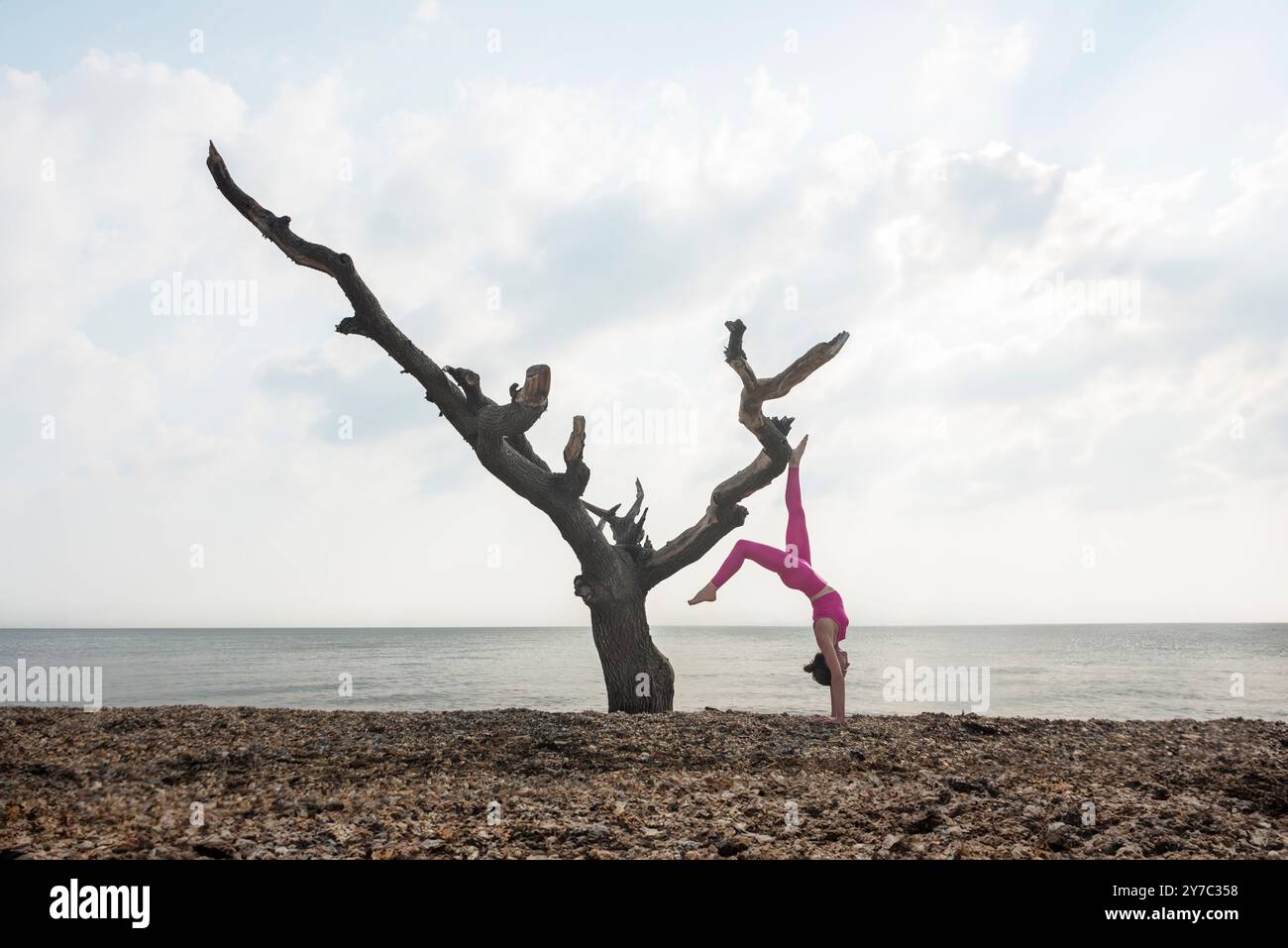 Girl doing handstand hi-res stock photography and images - Alamy