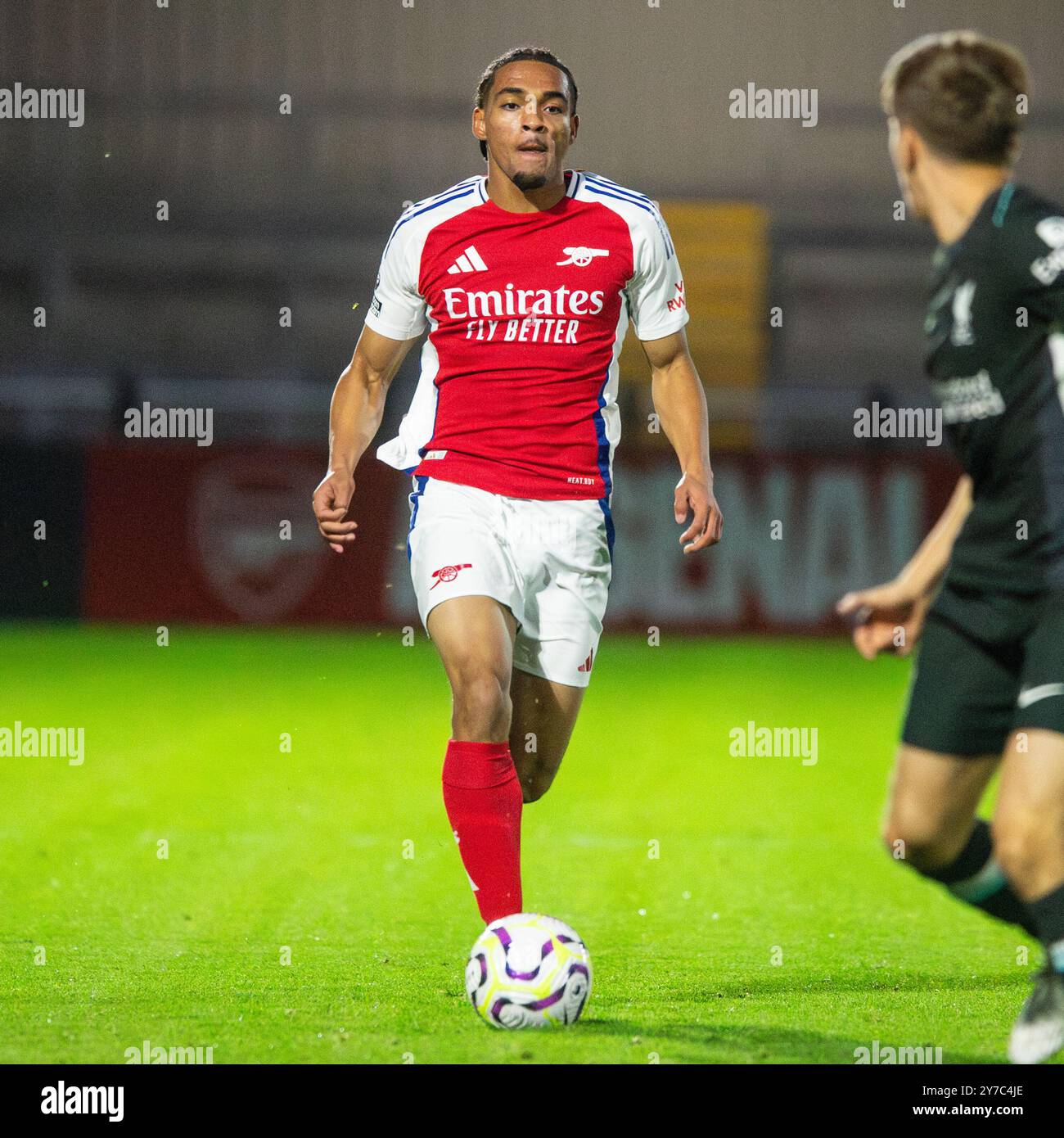 Joshua Robinson running forward in Arsenal U21 Vs Liverpool U21 27/09 ...