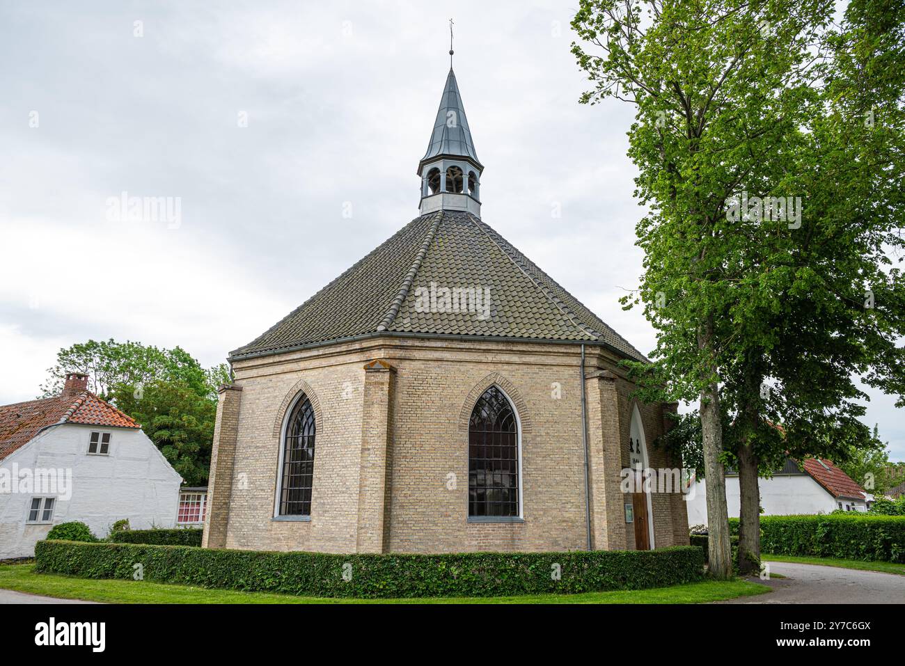 The church of Village of Nyord in denmark Stock Photo - Alamy