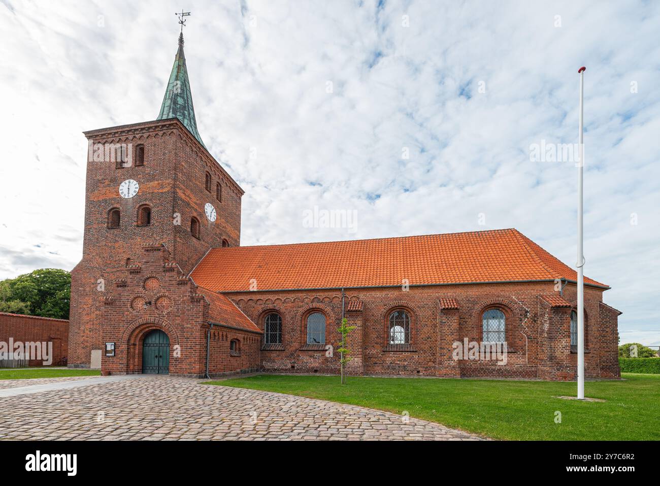 The church of Town of Rodby in Lolland in denmark Stock Photo - Alamy