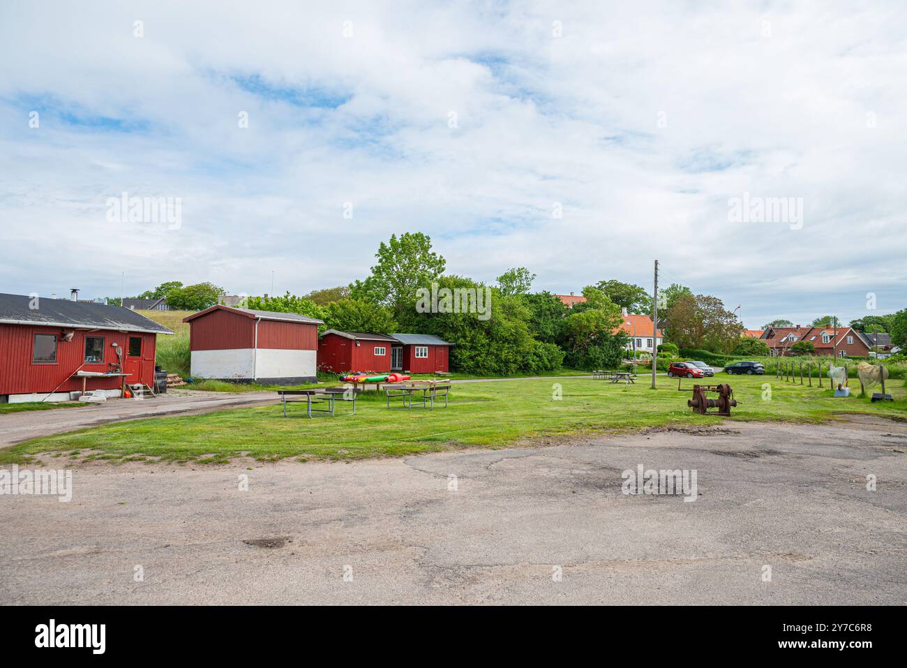 sheds in port of village of Nyord in Denmark Stock Photo - Alamy