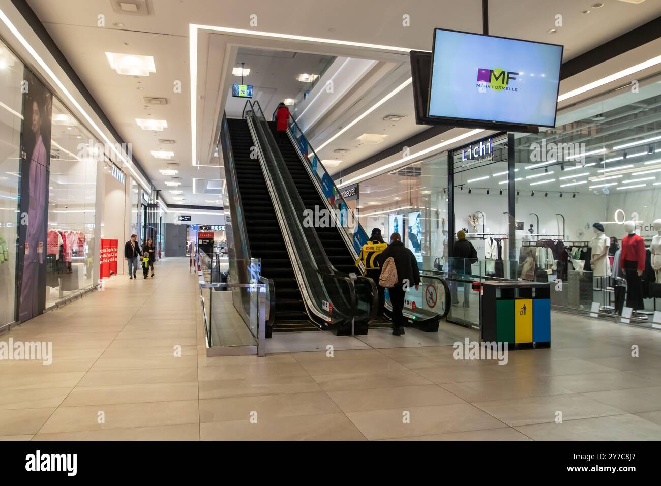 Belarus, Minsk - 9 february, 2024: A prominently placed escalator ...