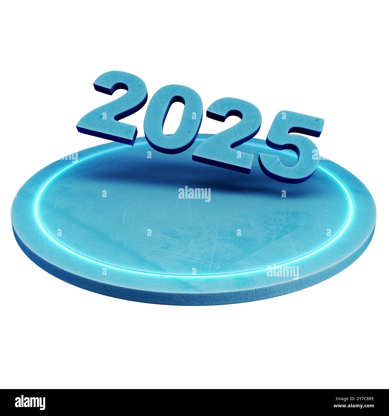 Futuristic 2025 new year design with neon glowing effect isolated on ...