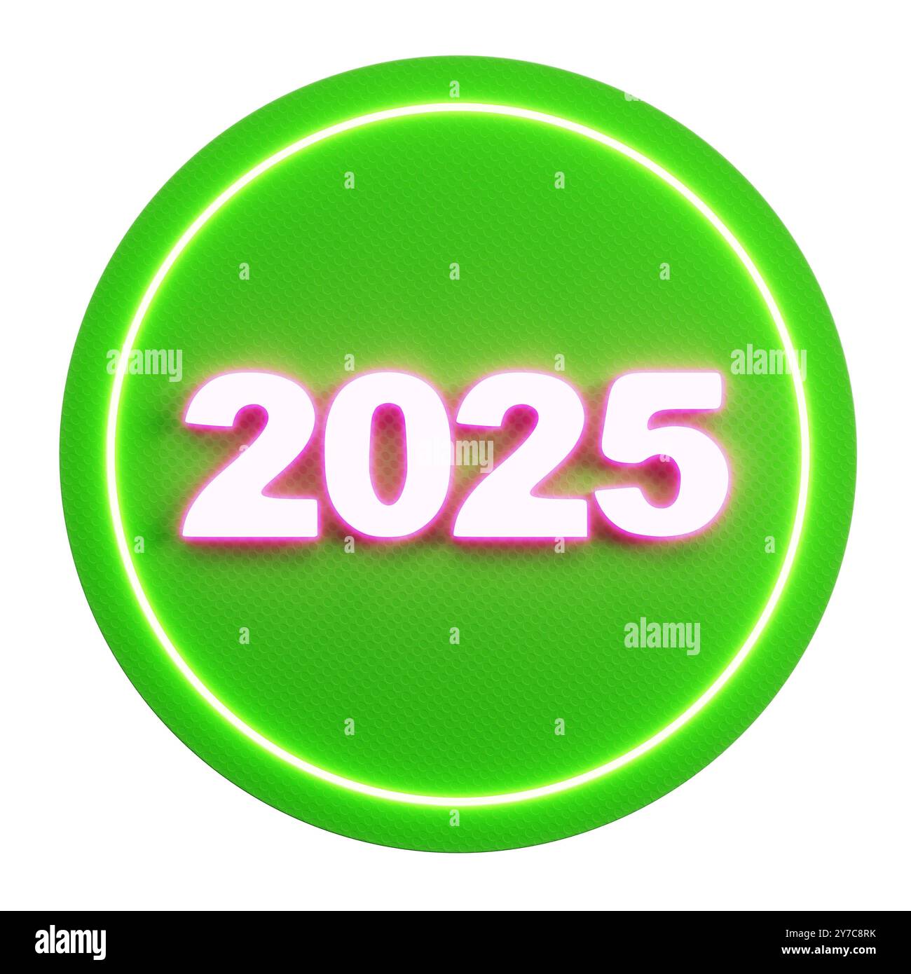 Futuristic 2025 new year design with neon glowing effect isolated on ...
