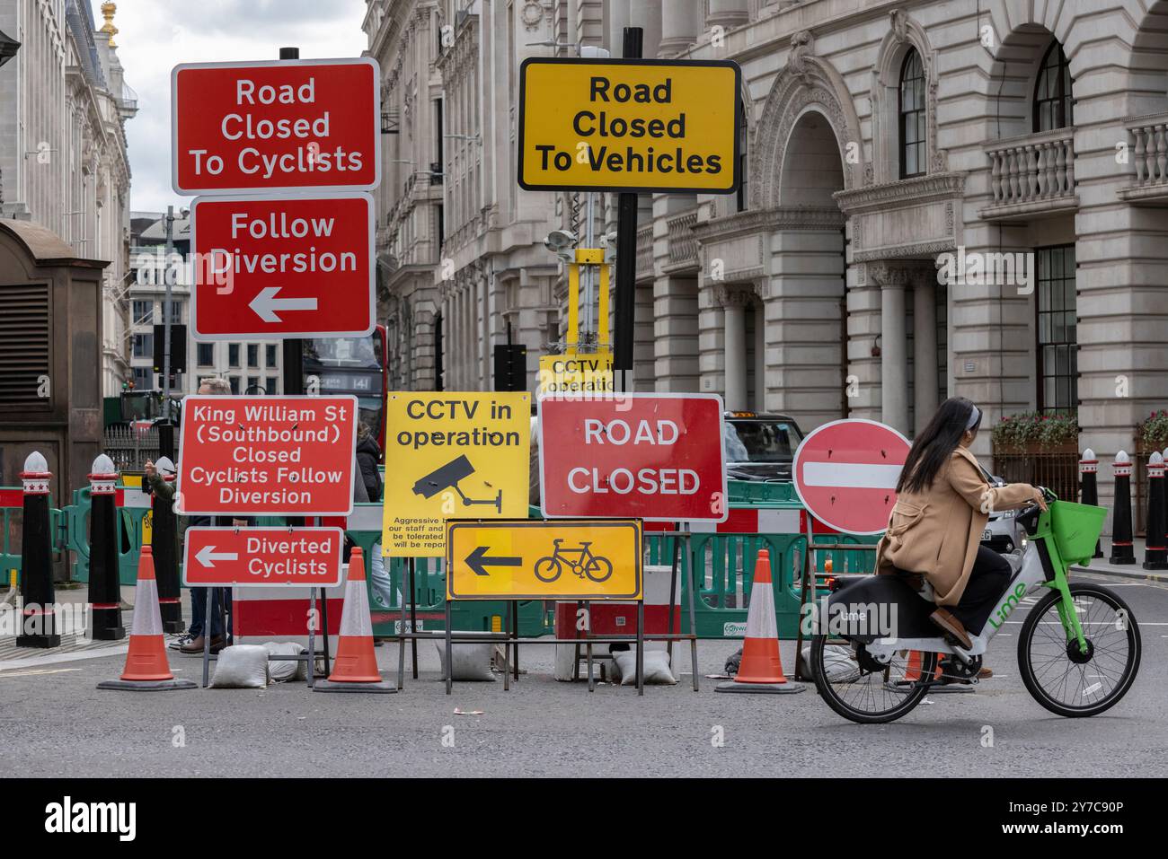 Excessive road signs hi-res stock photography and images - Alamy