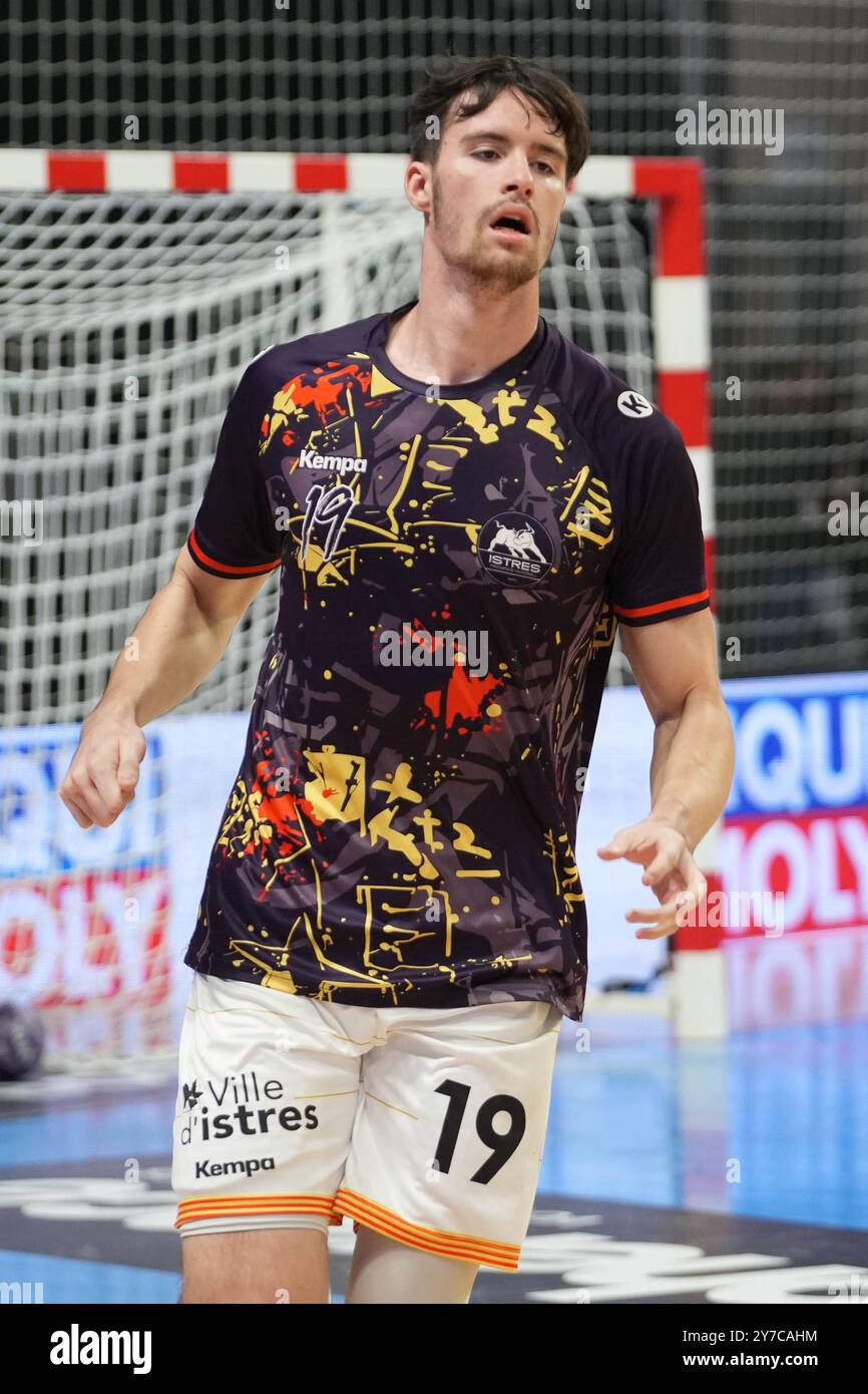 19 Thomas Bortoli of Istres Provence Handball match between Cesson ...
