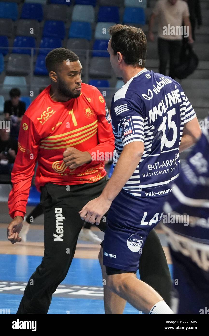 15 Jean-Philippe Takaniua of Istres Provence Handball and 1 Romain ...