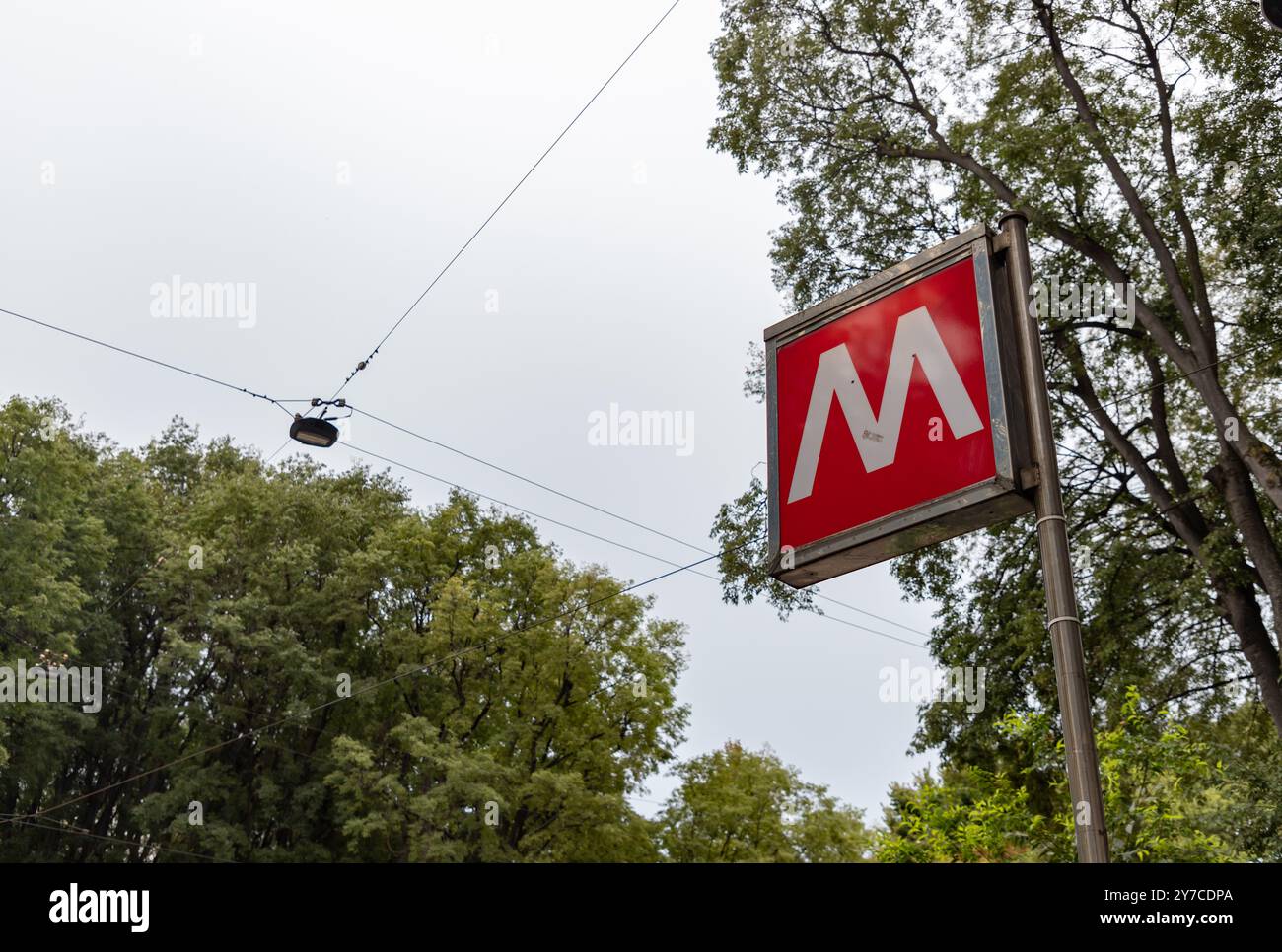 A picture of the Milano subway sign Stock Photo - Alamy