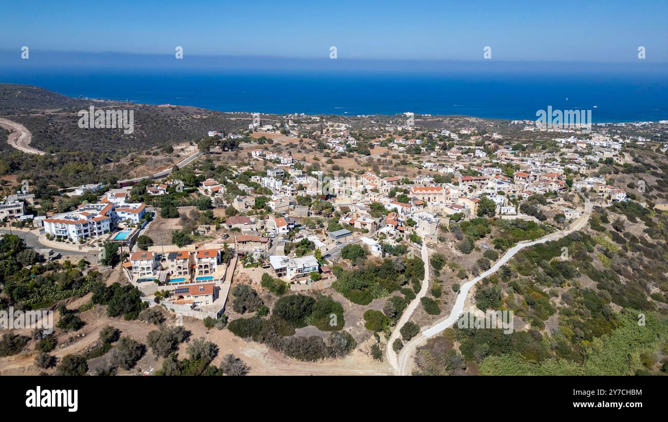 Aerial drone view village hi-res stock photography and images - Alamy