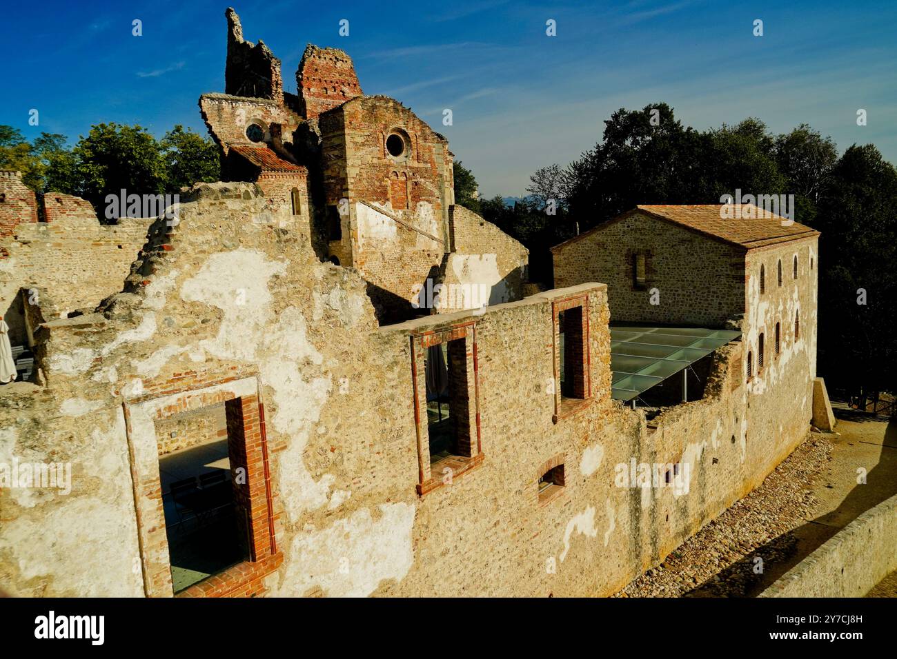 Nestled among the vineyards on the slopes of Montello is the Abbey of ...