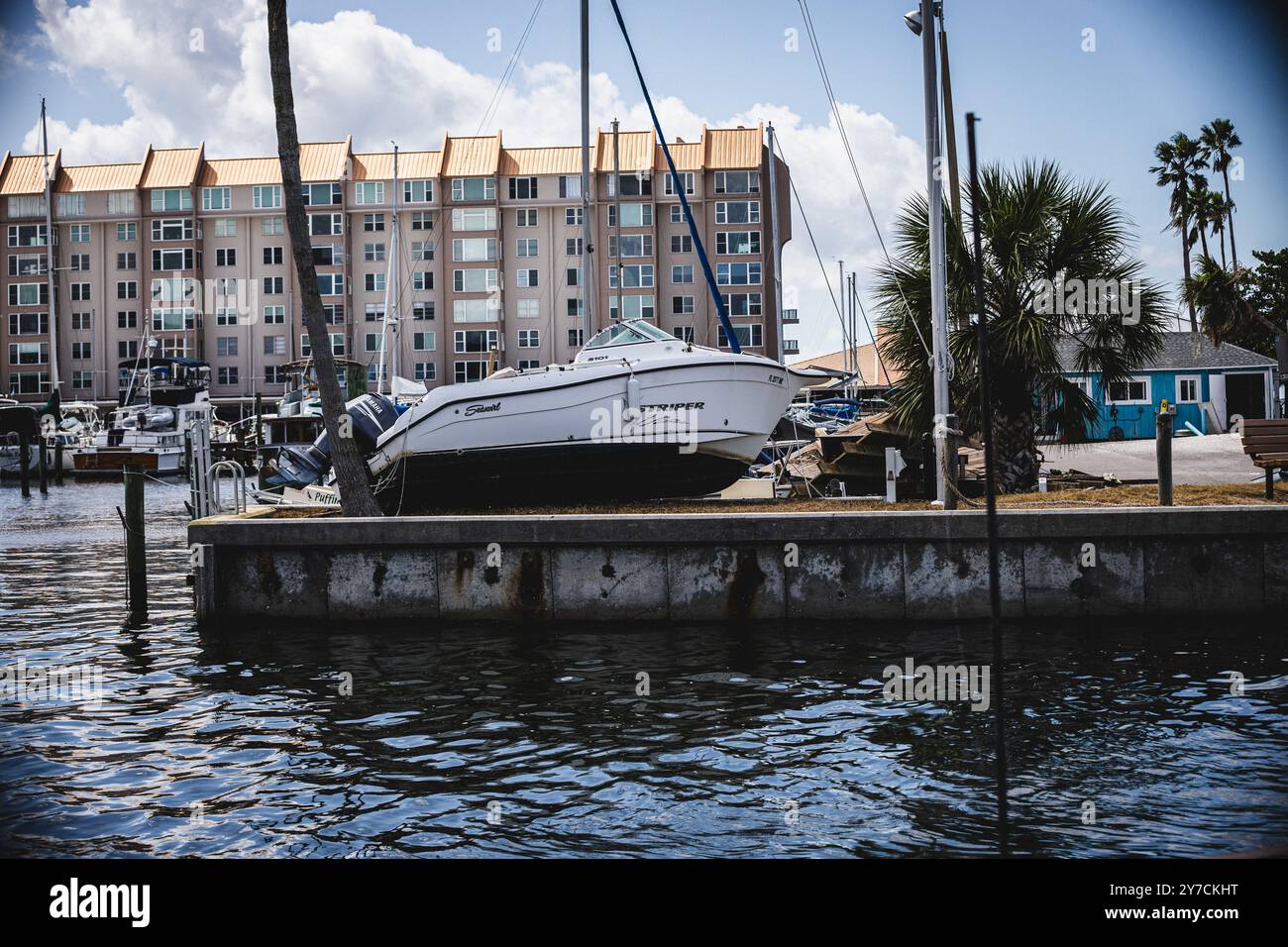 Dunedin, Florida, USA. 29th Sep, 2024. The DUNEDIN MARINA suffered ...