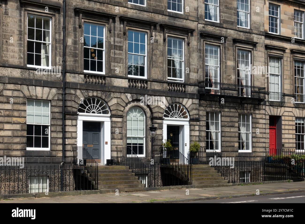 Heriot Row, A-listed prominent street in Edinburgh Second New Town with ...