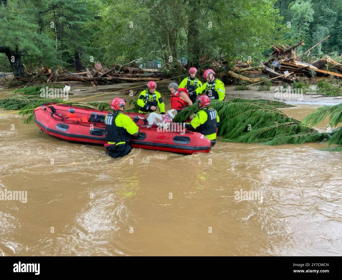 Polk County, United States. 27th Sep, 2024. Members of the FEMA New ...