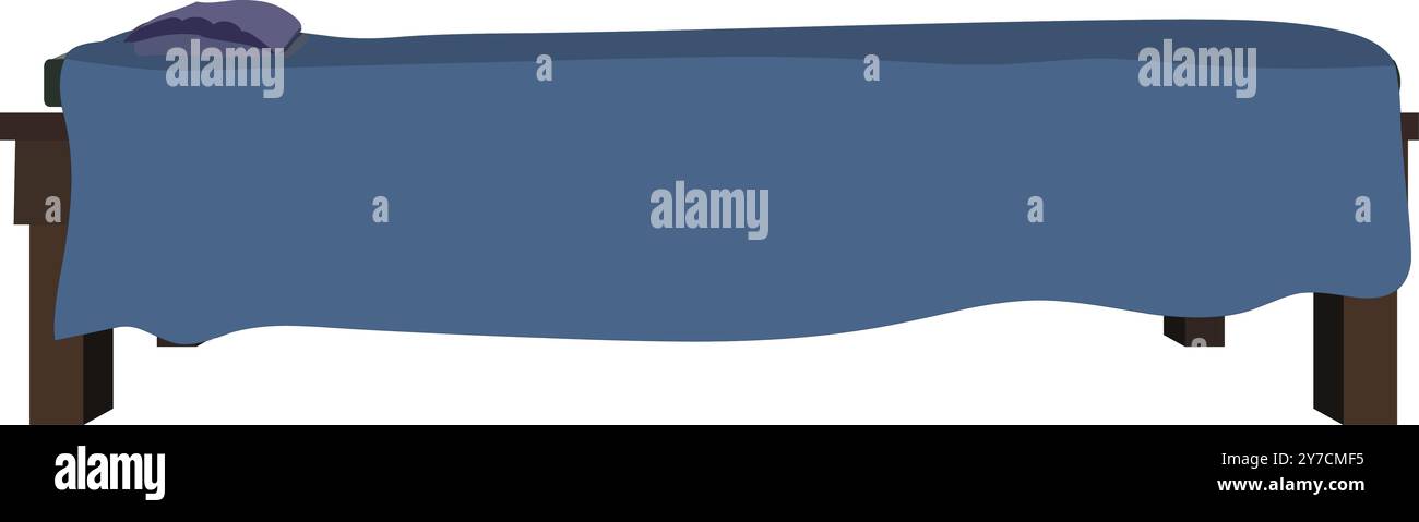 Single bed vector illustration isolated on white background Village ...