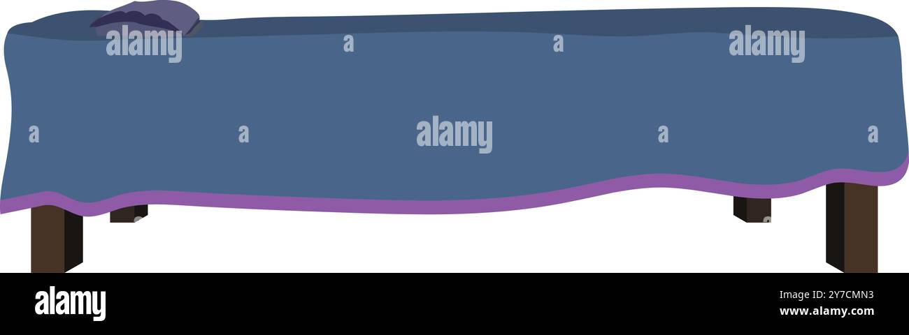 Simple bed vector illustration isolated on white background. interior ...