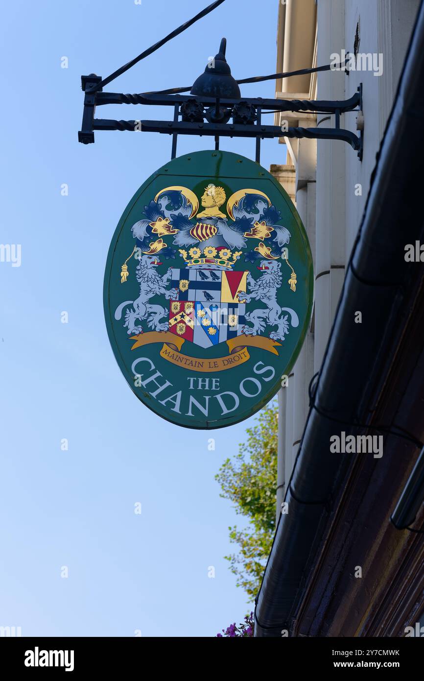 Pub sign of the Chandos in St Martins Lane, London, England Stock Photo ...