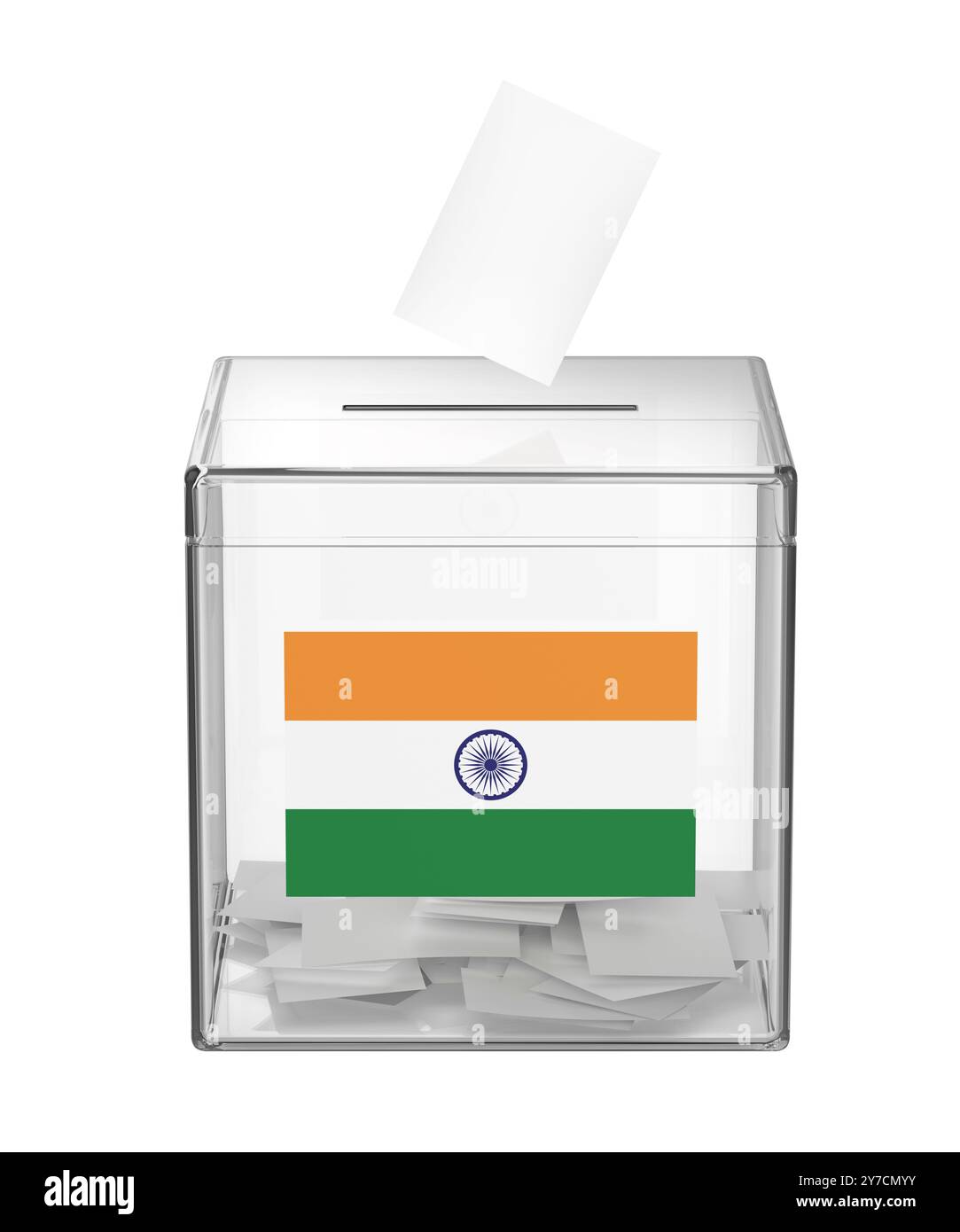 Ballot box with the flag of India Stock Photo - Alamy