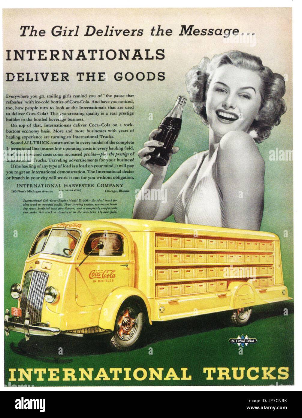 1938 International Harvester Trucks Ad - Coca-Cola Delivered By Int ...