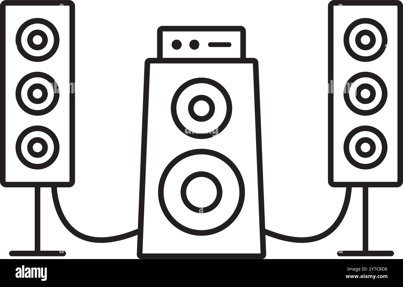sound system icon vector illustration logo design Stock Vector Image ...
