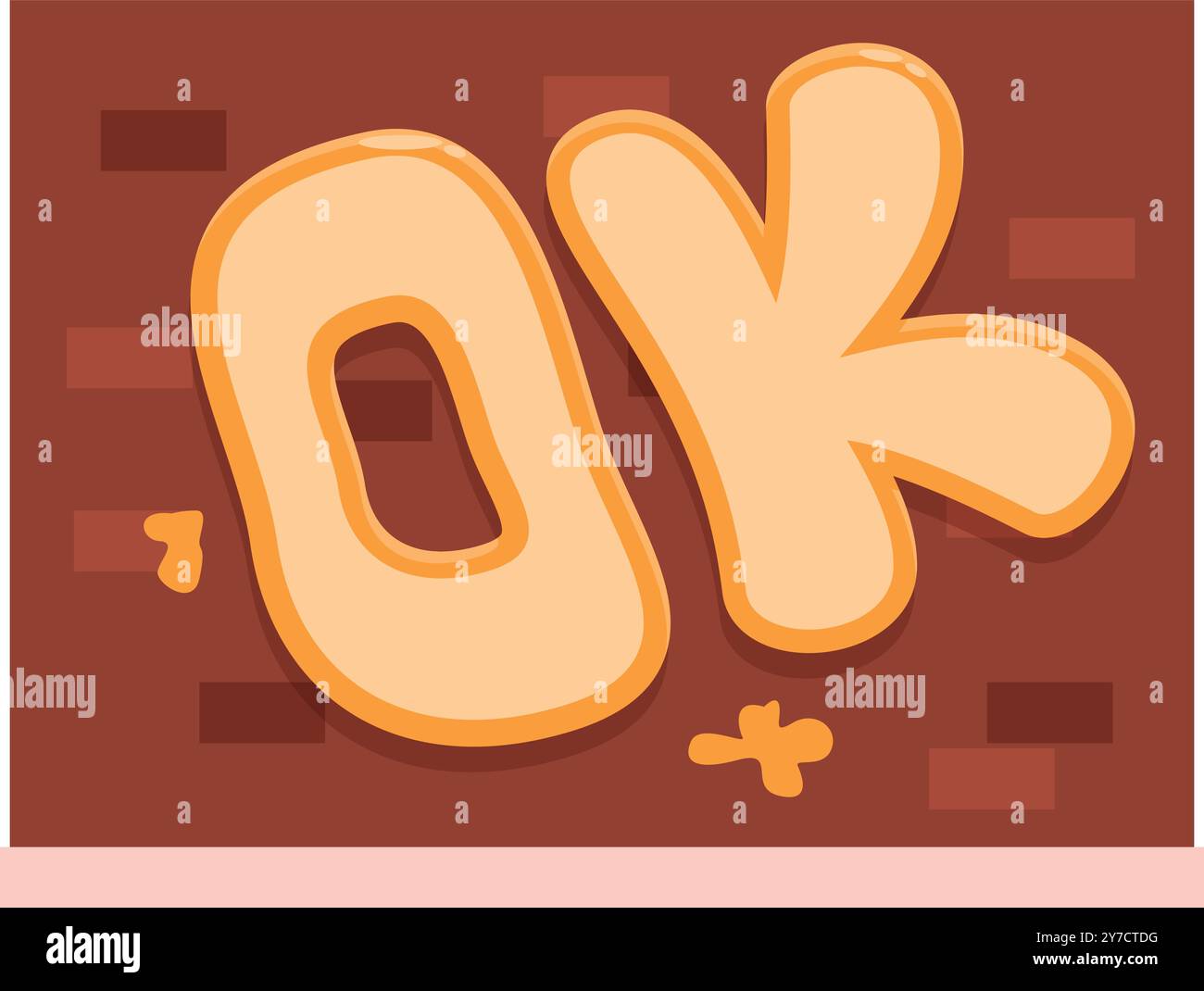 Graffiti spray painted orange Stock Vector Images - Alamy