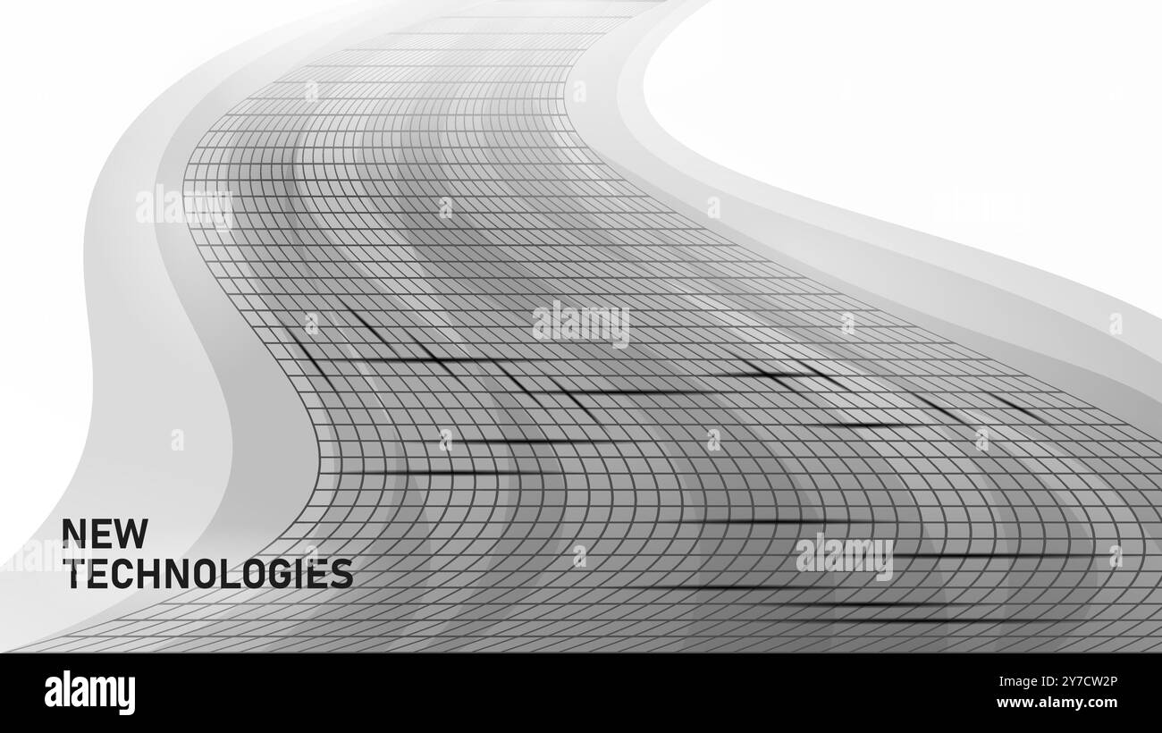 Cyber tunnel time jump sci-fi concept. 3D speed movement mesh grid ...