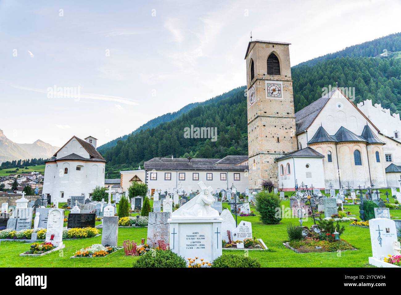 Benedictine Convent of Saint John, Müstair, Grisons, Switzerland Stock ...