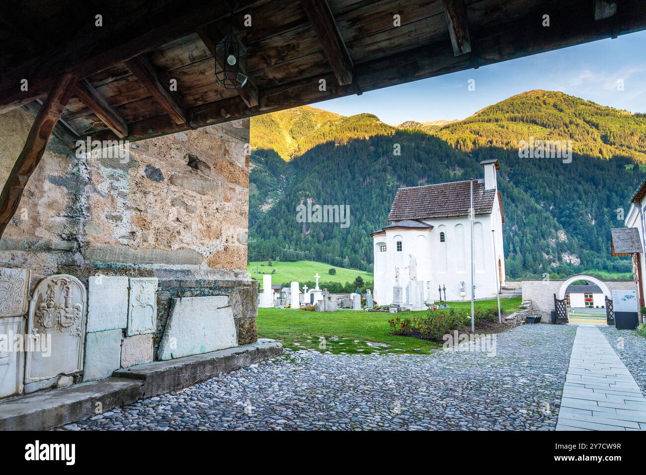 Benedictine Convent of Saint John, Müstair, Grisons, Switzerland Stock ...