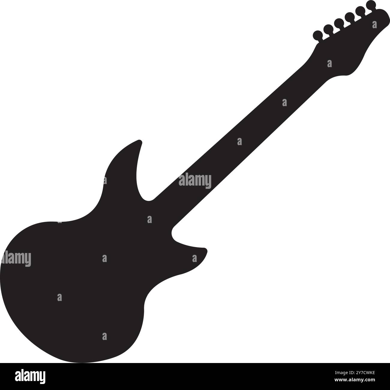 Black electric guitar icon cartoon hi-res stock photography and images ...