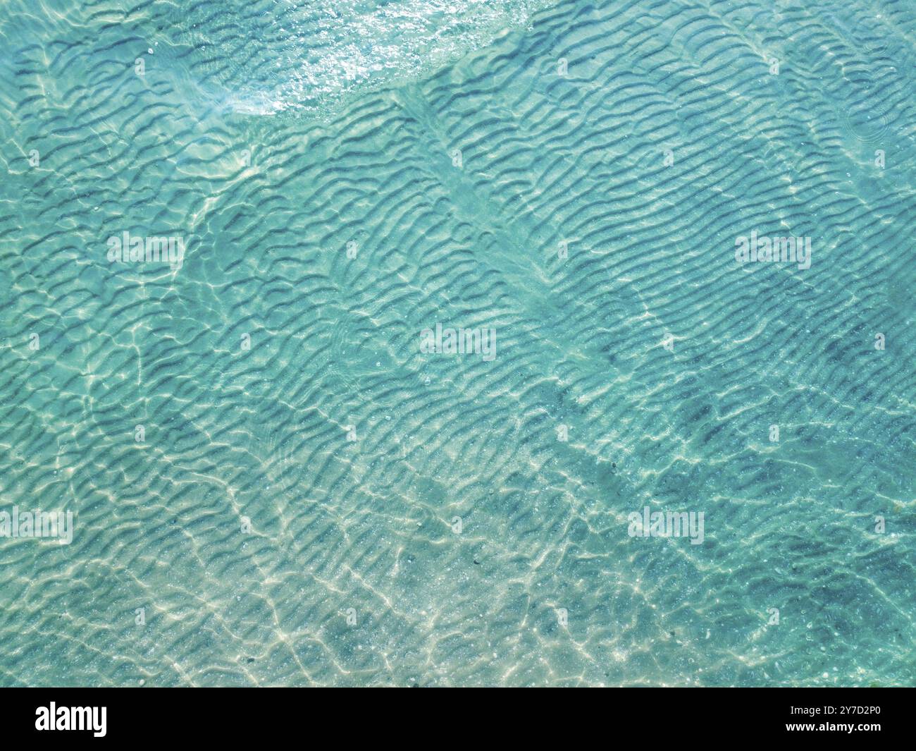 Clear water and clear bottom in the Balearic Islands in Spain Stock ...