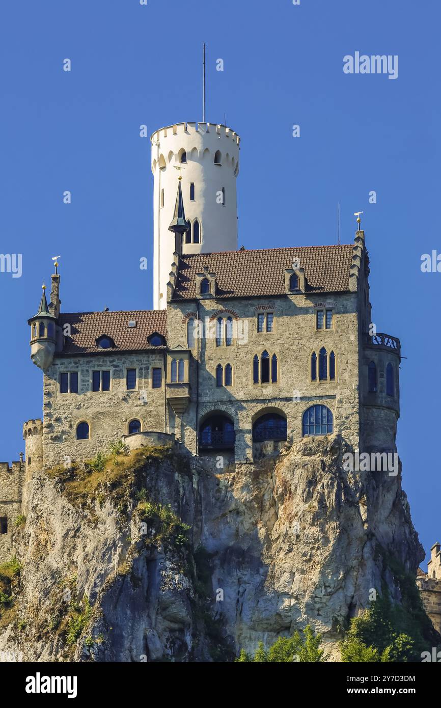 Lichtenstein Castle, fairytale castle of Wuerttemberg, historicist ...