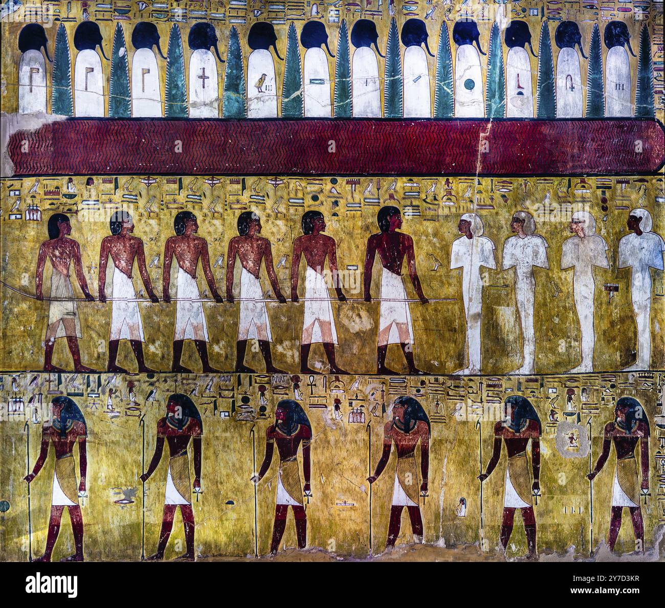 Reproductions from the tomb of Ramses II's father, Seti I, from the ...