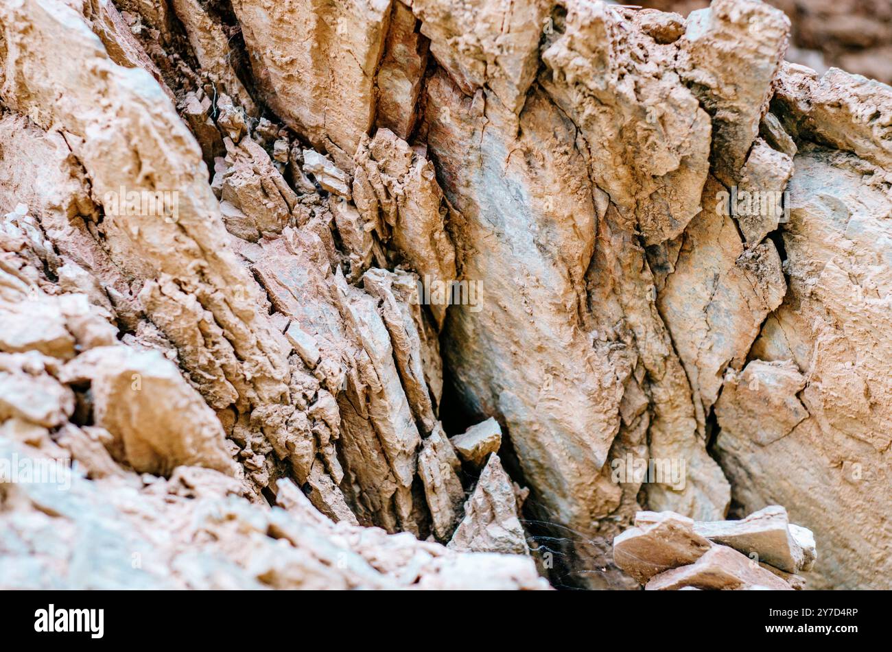 Close-up of natural rock layers showing detailed textures Stock Photo ...