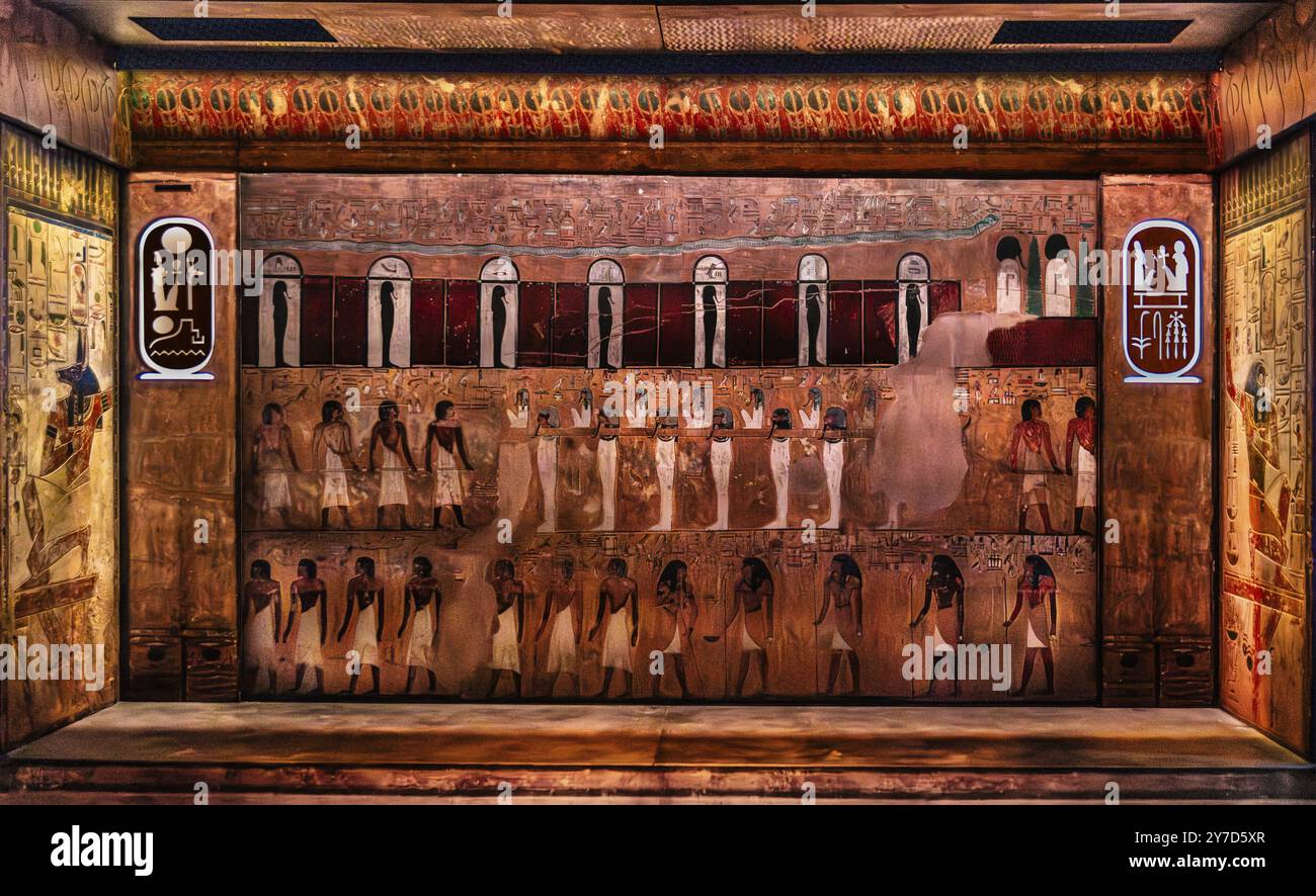 Reproduction of the tomb of Ramses II's father, Seti I, from the ...