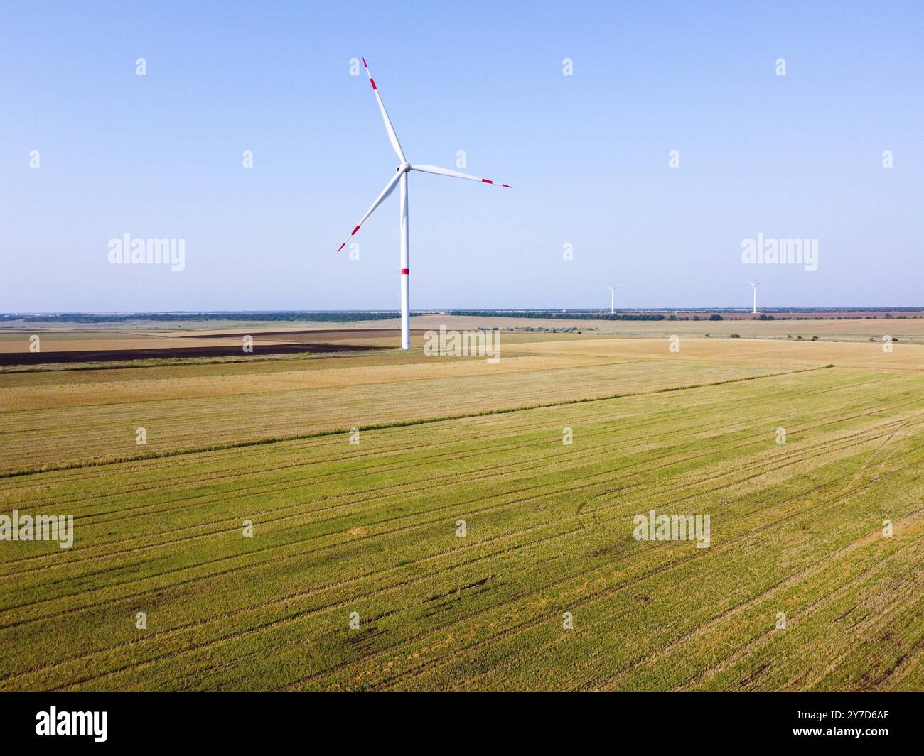 Windmill power plant, clean natural energy, ecological energy Stock ...