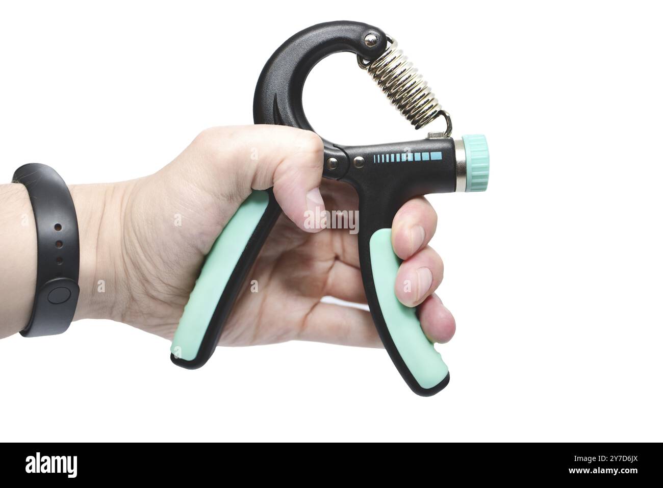 Hand squeezing and gripping hand-grip, strength force, fitness, healthy ...