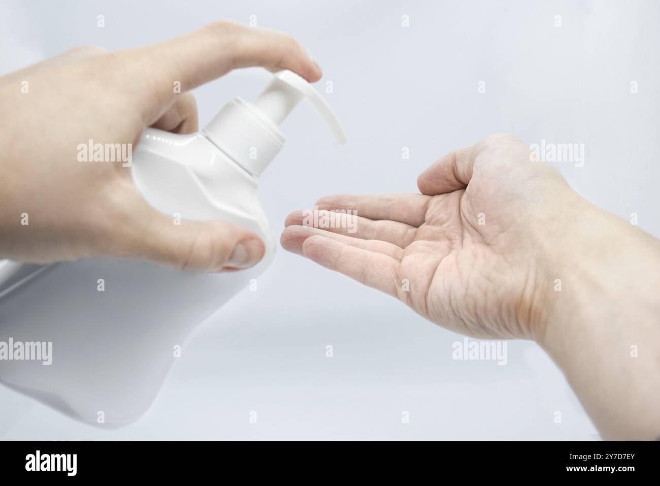 Hygiene to protect human health from viruses, hand washing with soap ...