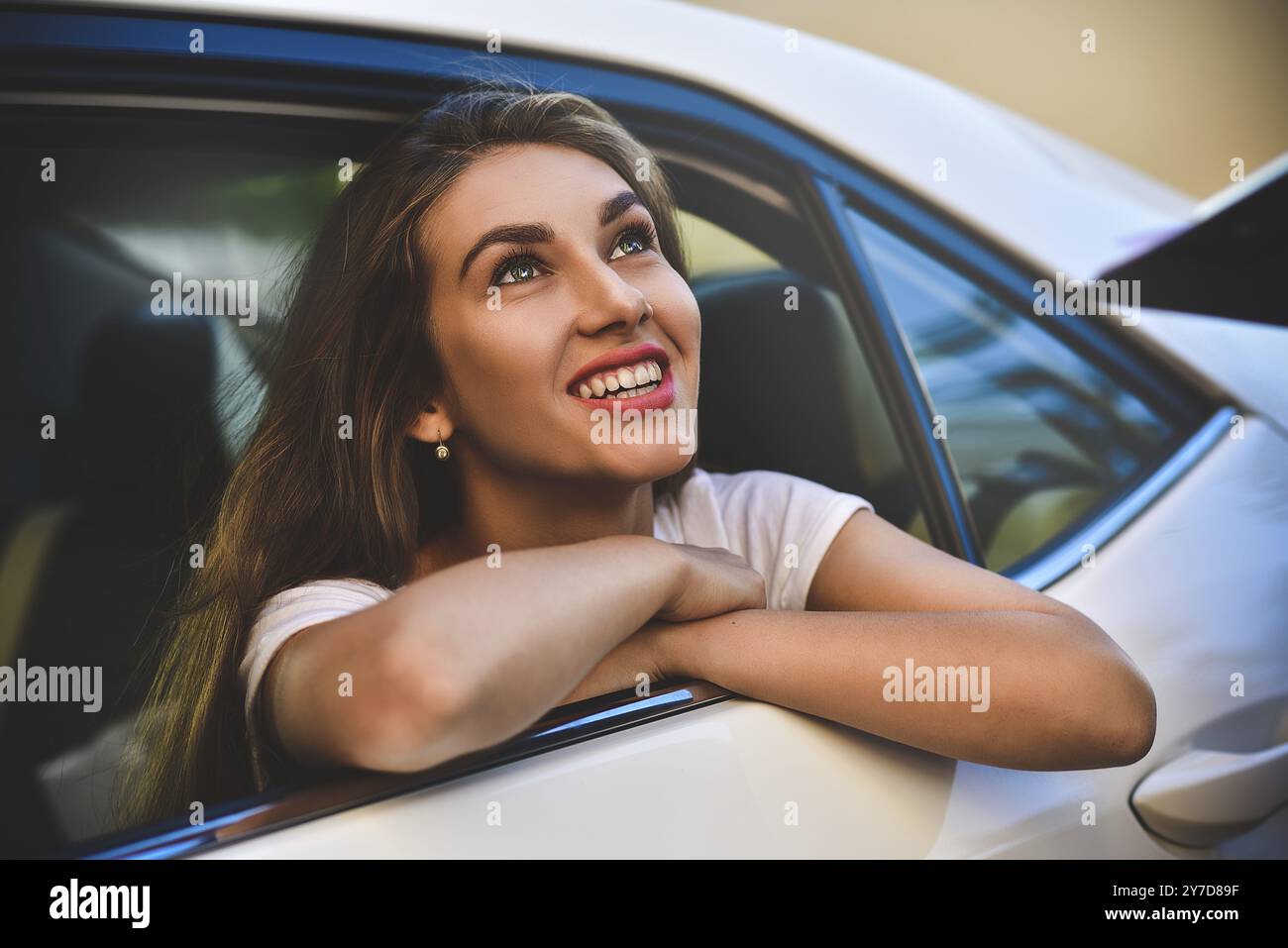 Kids driving a car hi-res stock photography and images - Alamy
