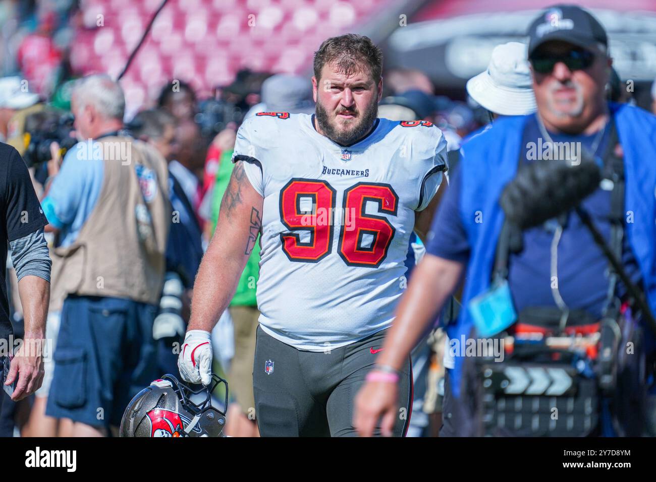 Tampa Bay, Florida, USA, September 29, 2024, Tampa Bay Buccaneers player Greg Gaines #96 at ...