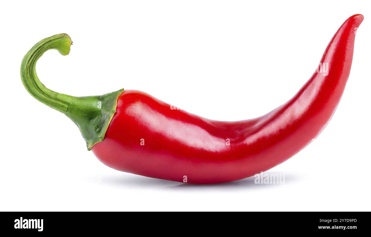 Red hot chili pepper isolated on white background. Clipping Path Stock ...
