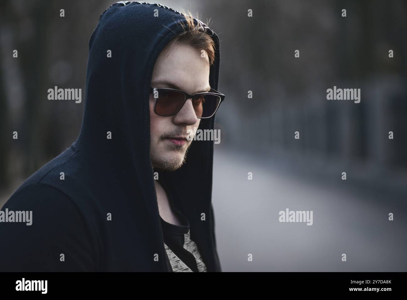 Man hood facing camera hi-res stock photography and images - Alamy