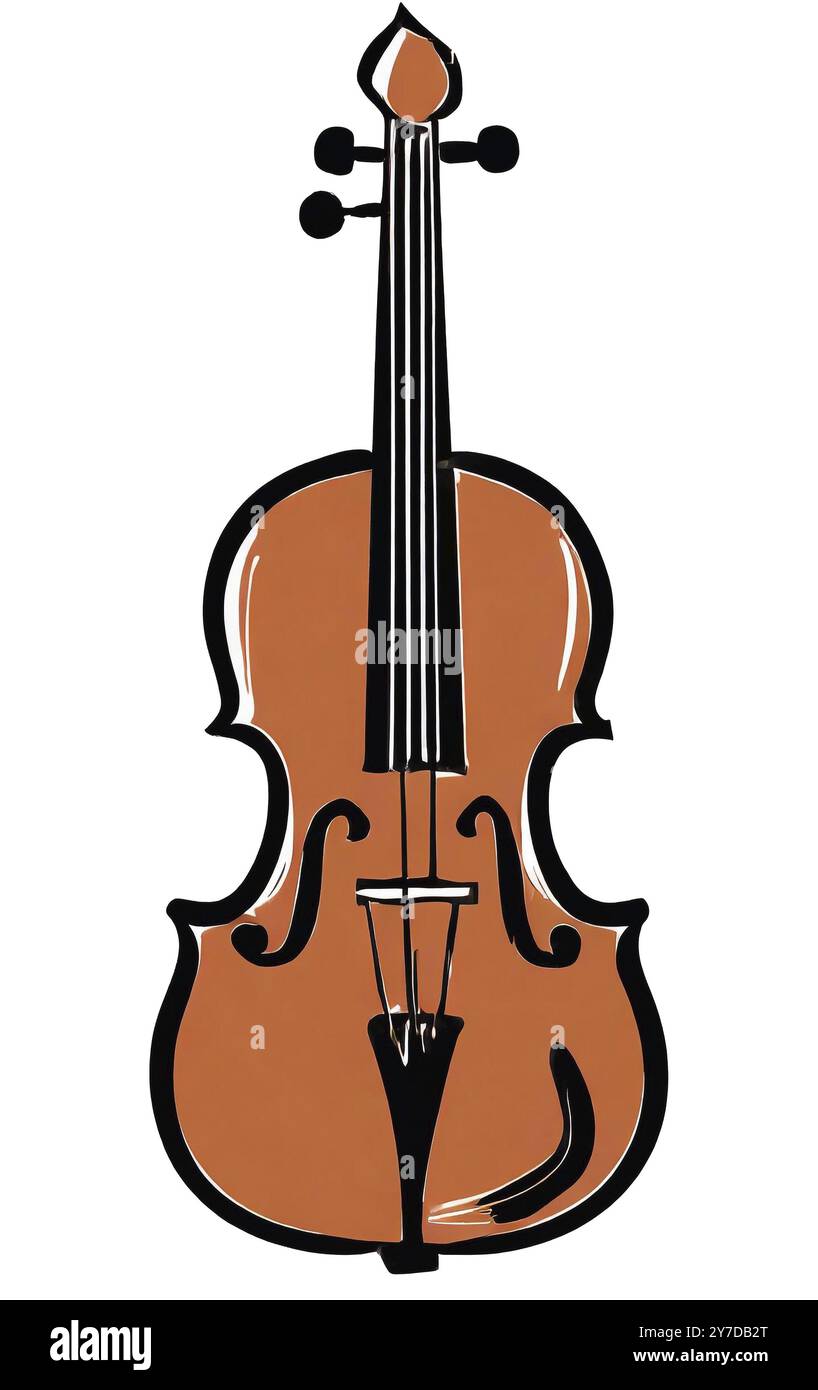 Classical violin. Isolated musical instrument on white background ...