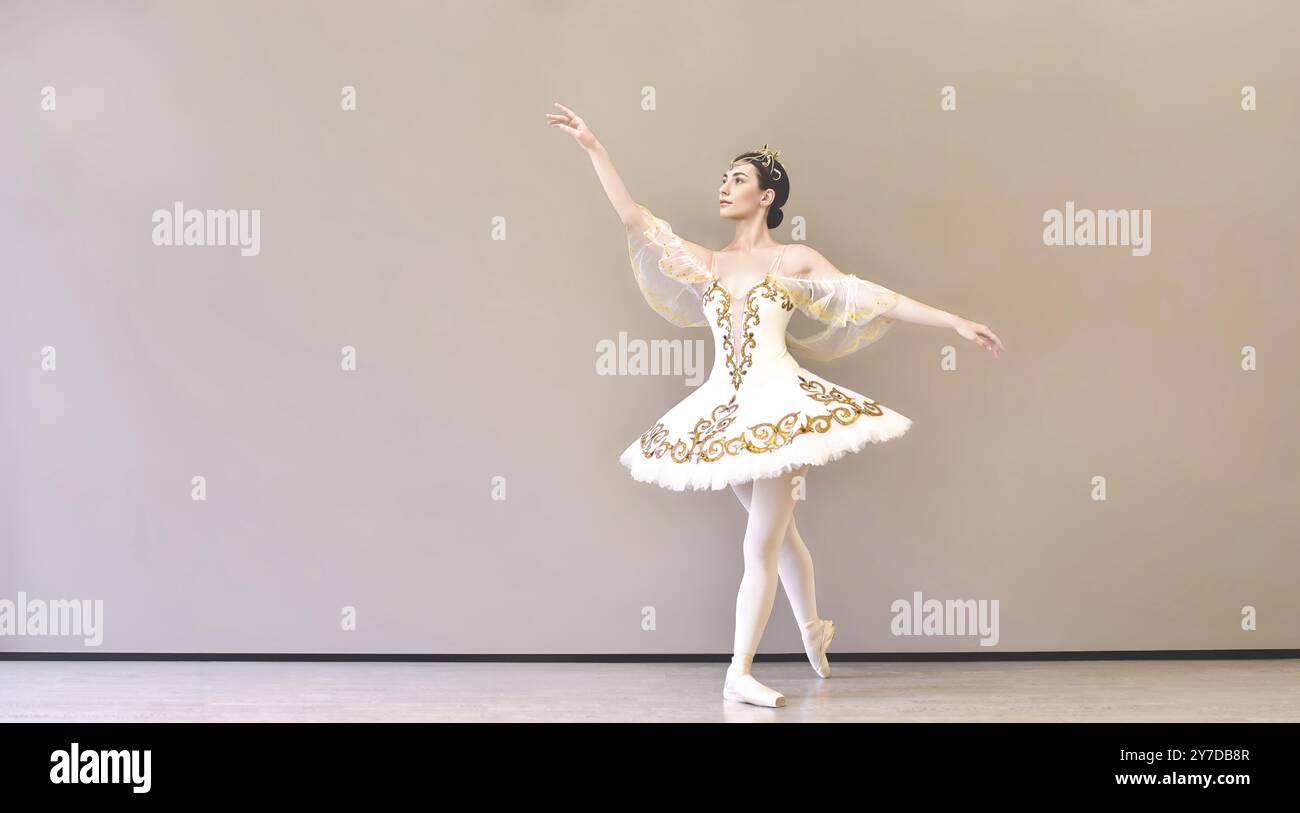 Woman practicing ballet steps in hi-res stock photography and images ...