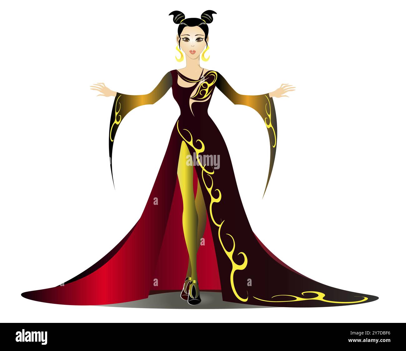 Fashion lady vector hi-res stock photography and images - Alamy