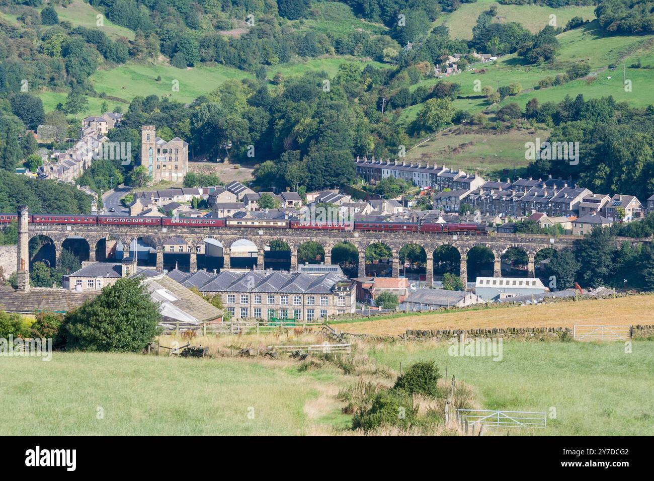 The Scarborough Spa Express at Slaithwaite Stock Photo - Alamy