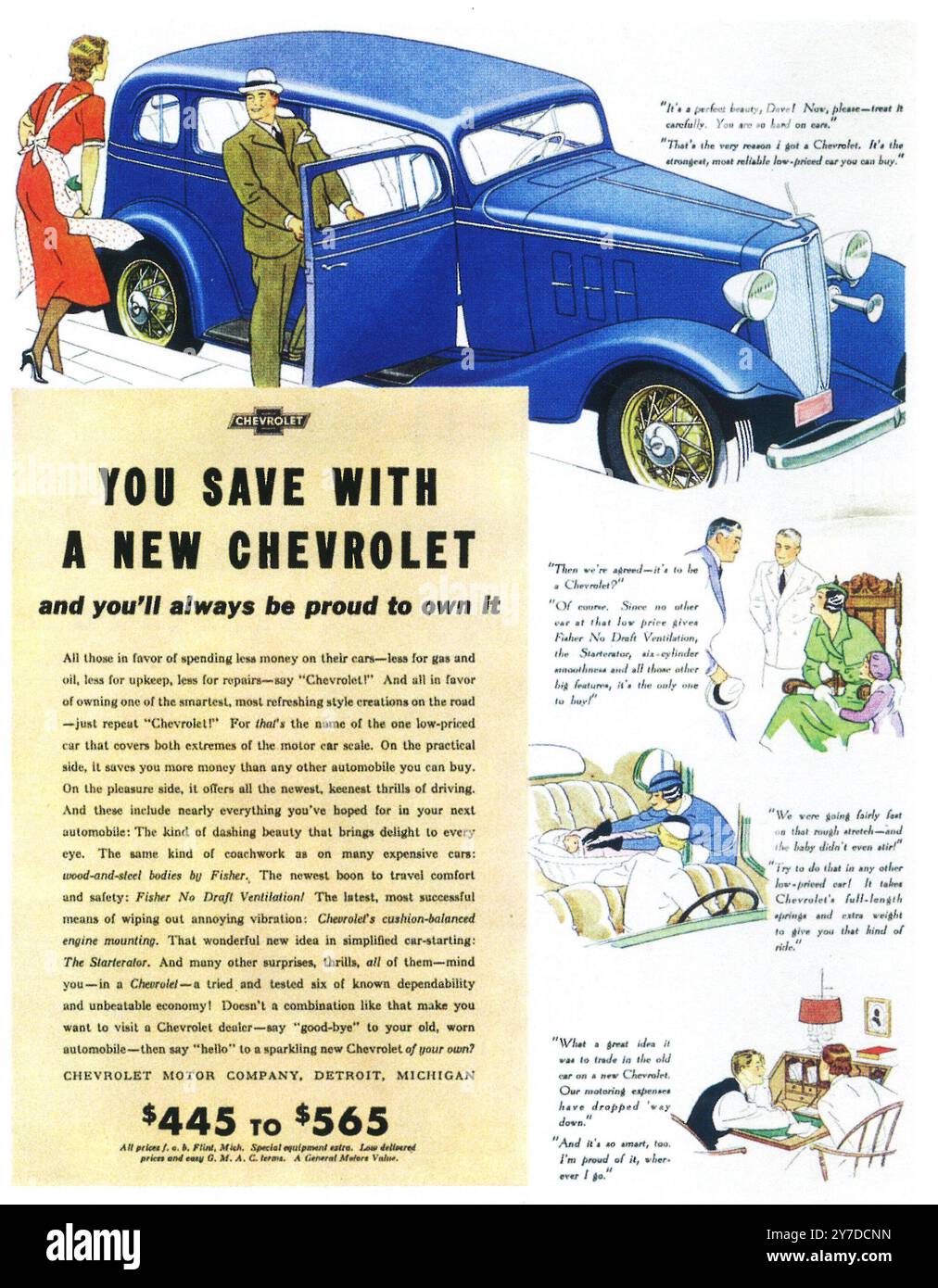 1933 Chevrolet Ad Stock Photo - Alamy