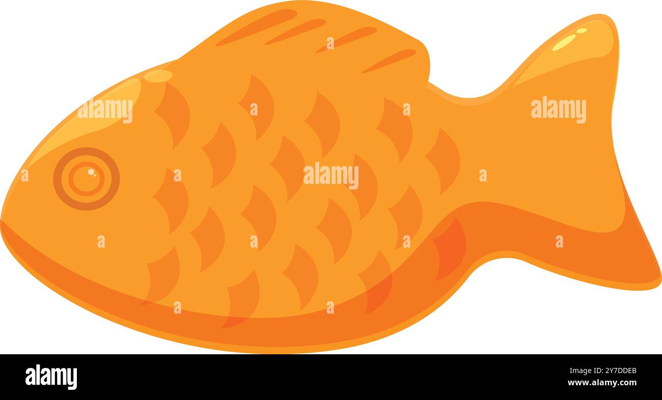 This image shows a goldfish cracker, looking delicious and ready to be ...