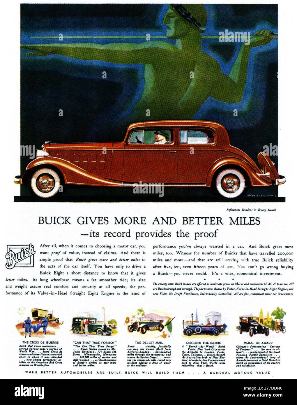 1933 Buick Ad with Harrison Art Stock Photo - Alamy