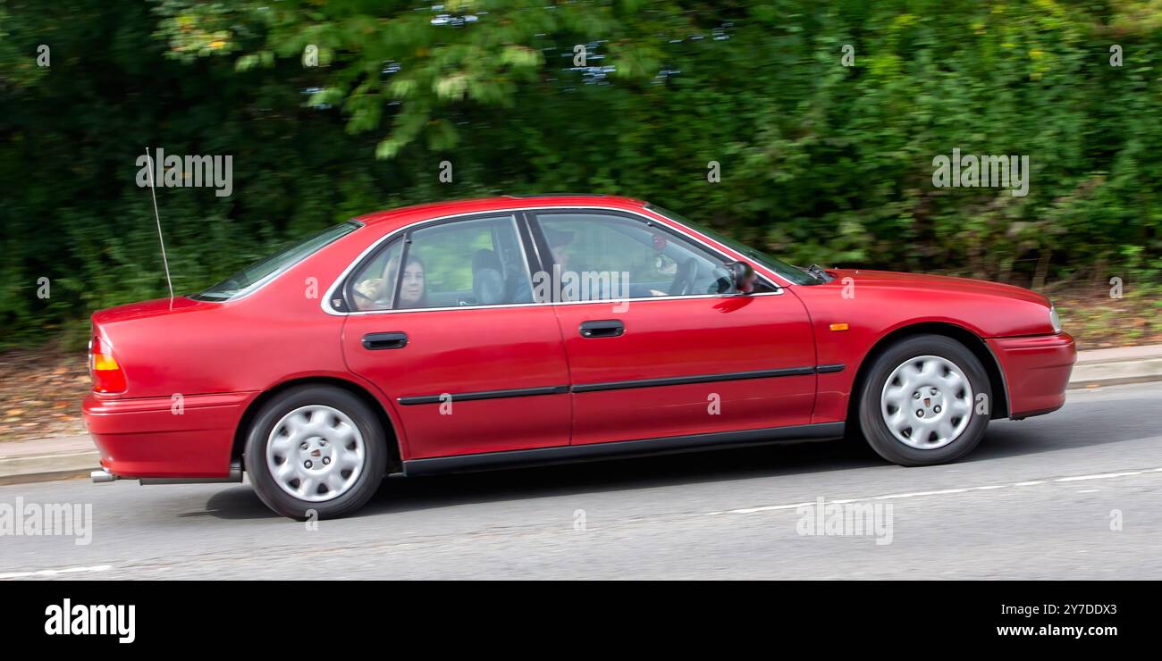 Milton Keynes,UK - Sept 29th 2024: 1996 red Rover 620 classic British ...