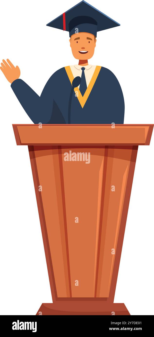 Student standing behind lectern hi-res stock photography and images - Alamy